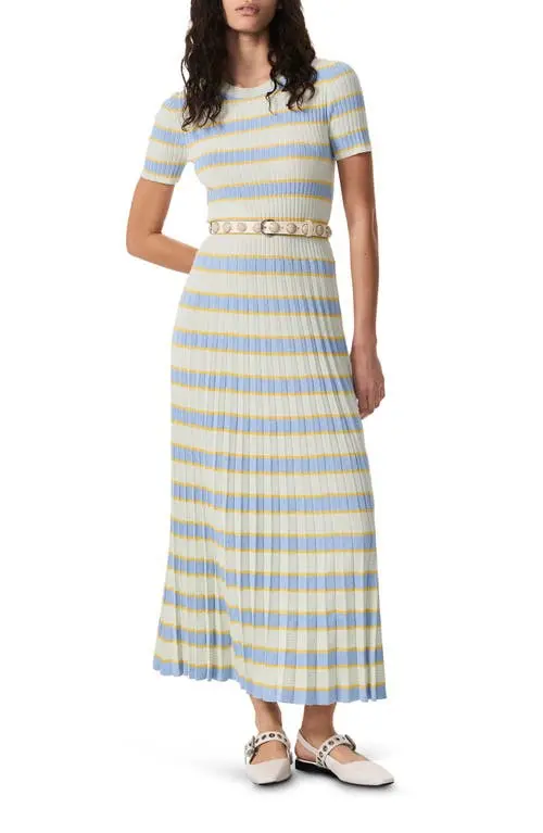 Rag & Bone Eloise Stripe Pleated Rib Sweater Dress In Green Multi - 51% Off  | Editorialist