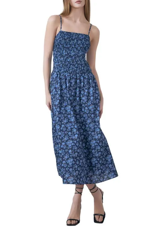 English Factory Floral Maxi Dress - Navy Multi