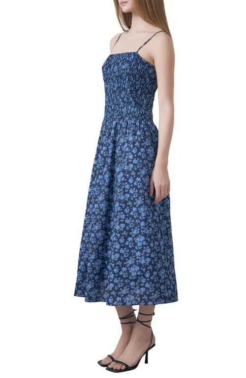 English Factory Floral Maxi Dress - Navy Multi