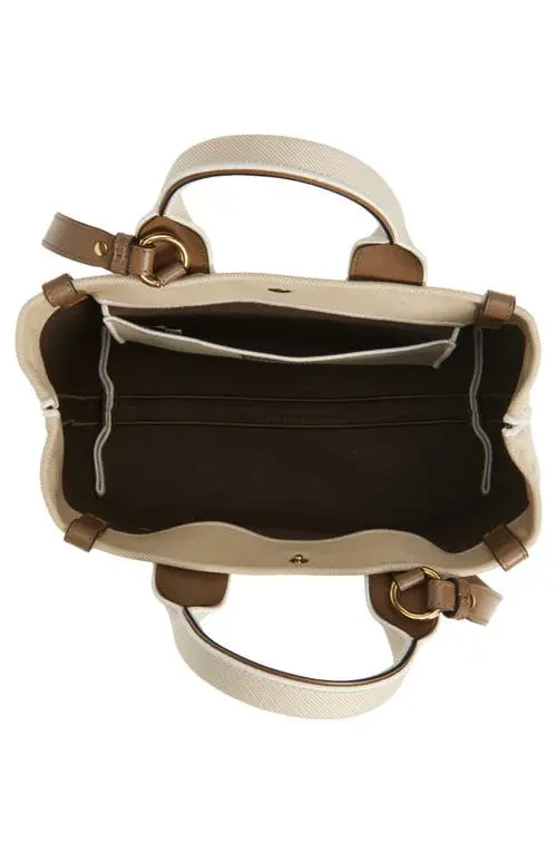 Chloé Logo Canvas Tote - Vegetal Beige