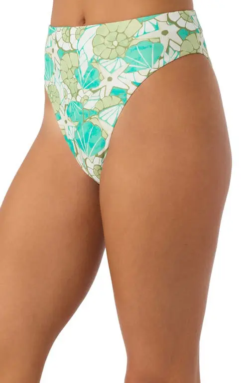 O'Neill Shell Abstract Maxwell High Cut Bikini Bottoms