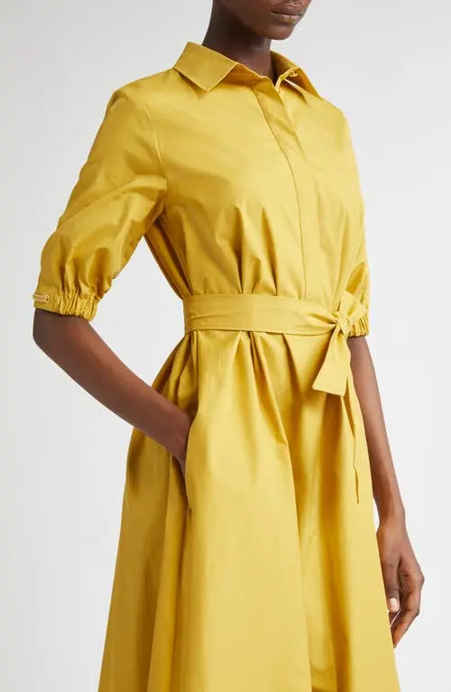 Max Mara Hoyo Cotton Belted Shirt Dress
