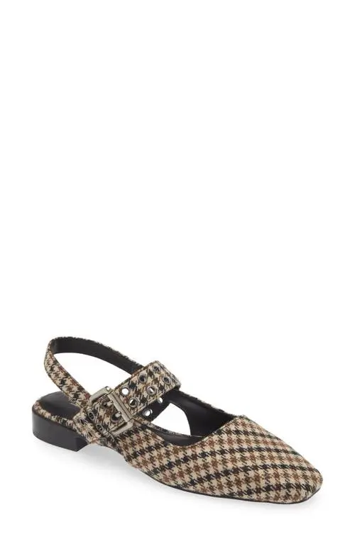 Rag & Bone Astra Mary Jane Slingback Flat - Tan Multi