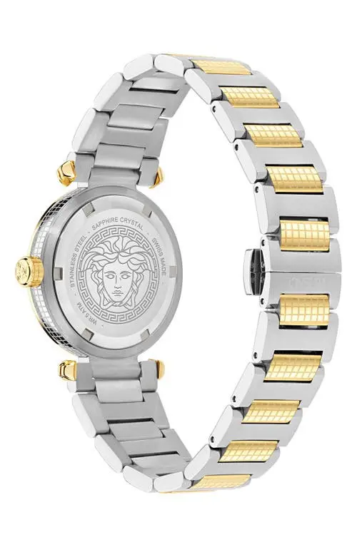 Versace Greek Bracelet Watch - Two Tone/ Green
