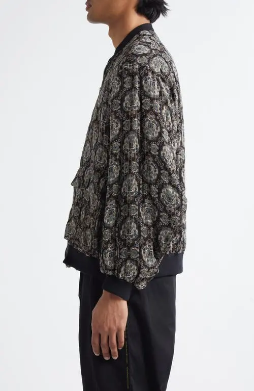 Undercover Print Silk-blend Blouson Jacket