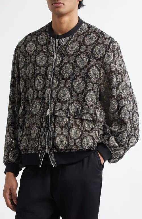 Undercover Print Silk-blend Blouson Jacket