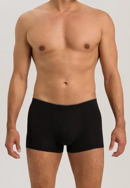 Hanro Cotton Boxer Brief - Black