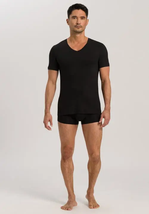 Hanro Cotton Boxer Brief - Black