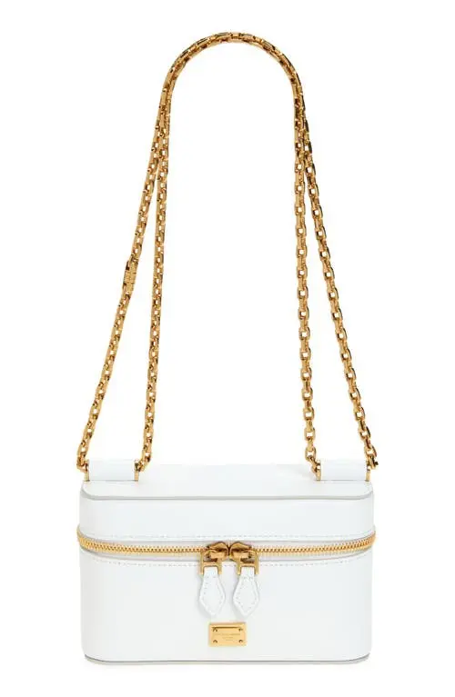 Dolce & Gabbana Sicily Leather Vanity Case Crossbody Bag - Bianco Ottico