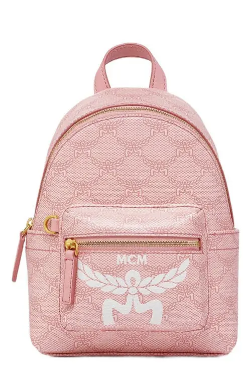 Mcm Stark Lauretos Backpack - Silver Pink