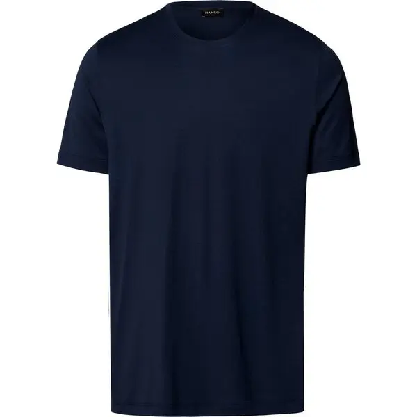 Hanro Night And Day Cotton Crew Neck T-shirt - Deep Navy