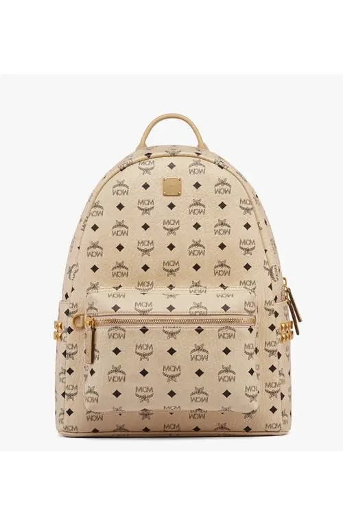 Mcm Stark Side Studs Backpack - Beige