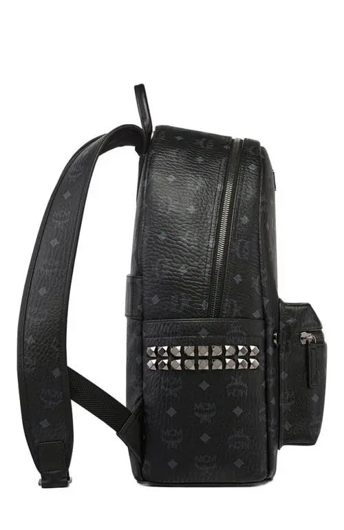 Mcm Medium Stark Side Studs Backpack - Black
