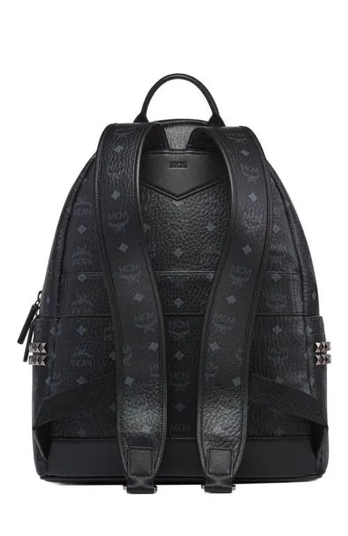Mcm Medium Stark Side Studs Backpack - Black