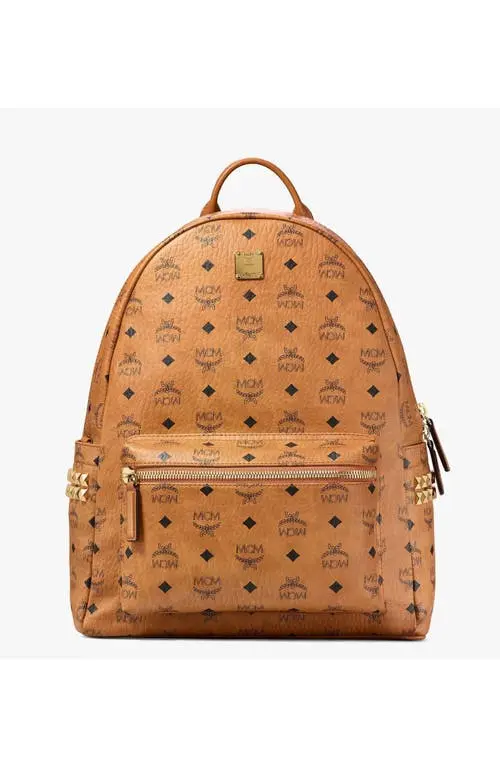 Mcm Stark Side Studs Backpack - Brown