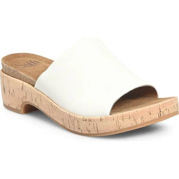 SOFFT Cass Platform Slide Sandal - Off White