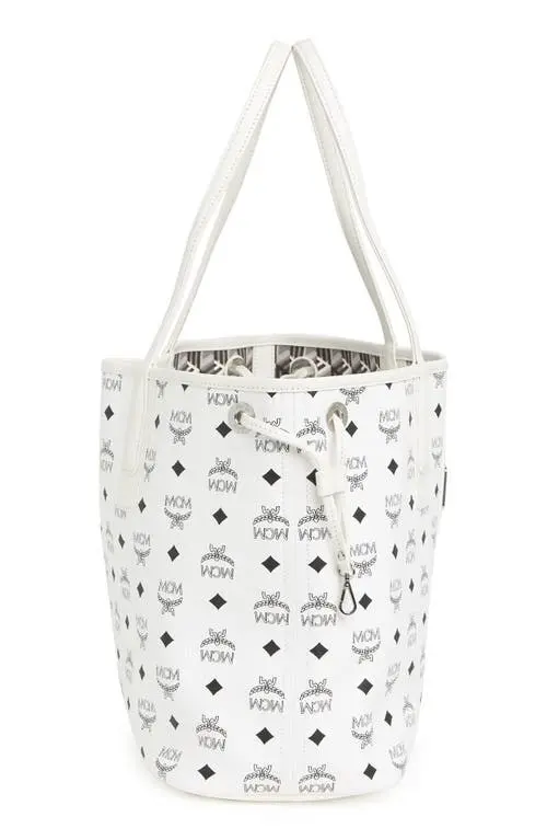 Mcm Medium Liz Reversible Shopper - White
