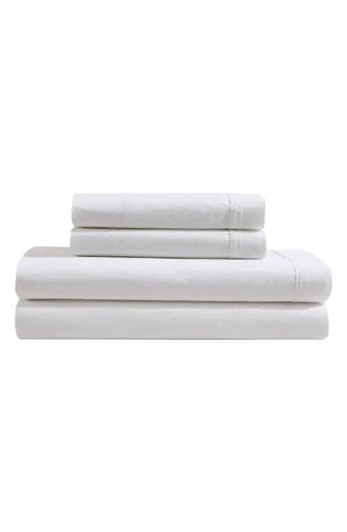 Calvin Klein 200 Thread Count Cotton Percale Sheet Set - White