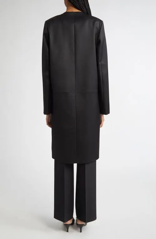 TOTEME Collarless Chintz Coat - Black