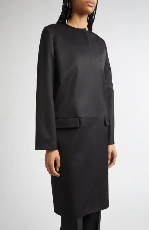 TOTEME Collarless Chintz Coat - Black