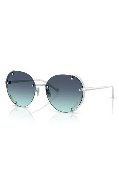 Tiffany & Co. 57mm Gradient Round Sunglasses - Blue Gradient