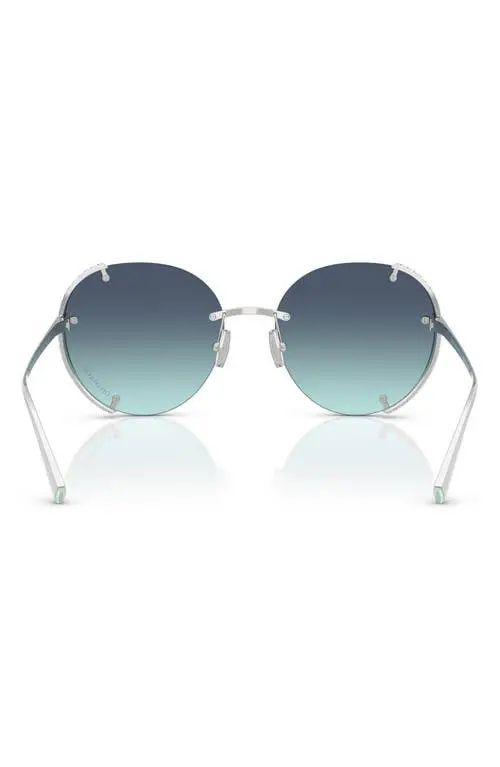 Tiffany & Co. 57mm Gradient Round Sunglasses - Blue Gradient