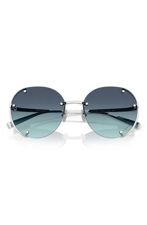 Tiffany & Co. 57mm Gradient Round Sunglasses - Blue Gradient