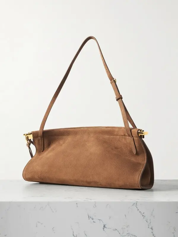Alaïa Click Medium Nubuck Shoulder Bag