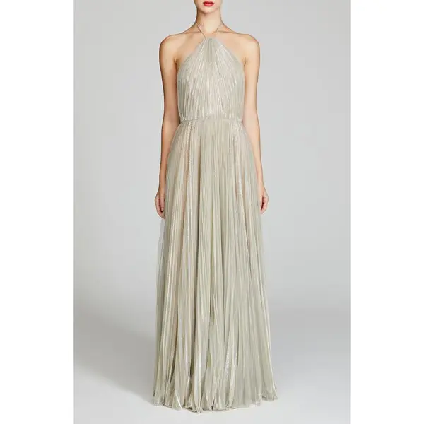 Halston Marisol Metallic Gown
