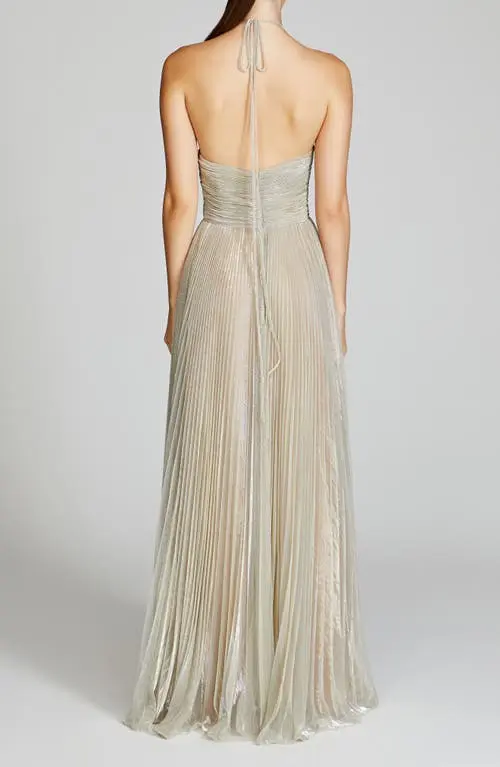 Halston Marisol Metallic Gown