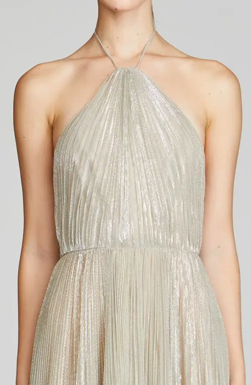 Halston Marisol Metallic Gown