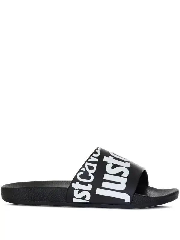 Just Cavalli Logo-print Slides - Black