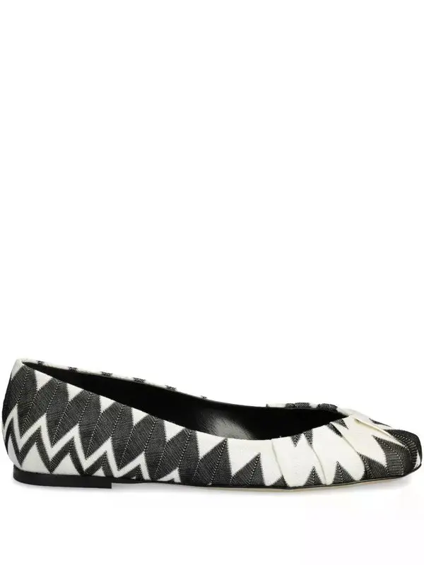 Missoni Zigzag-print Ballerinas - Black