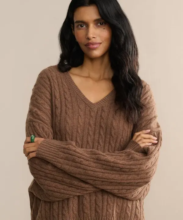 Jenni Kayne Nell V-neck Sweater - Brown