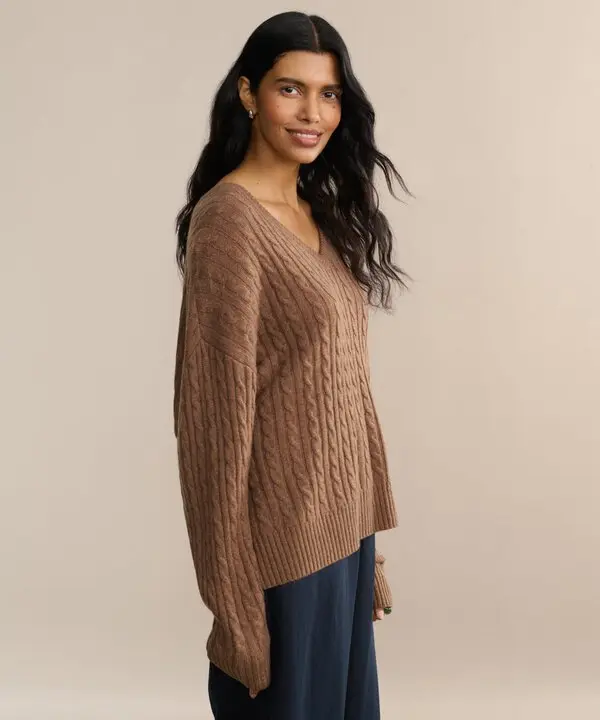 Jenni Kayne Nell V-neck Sweater - Brown