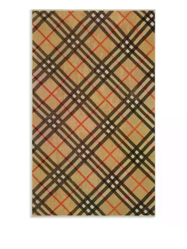 Burberry Checked Cotton Towel - Neutrals
