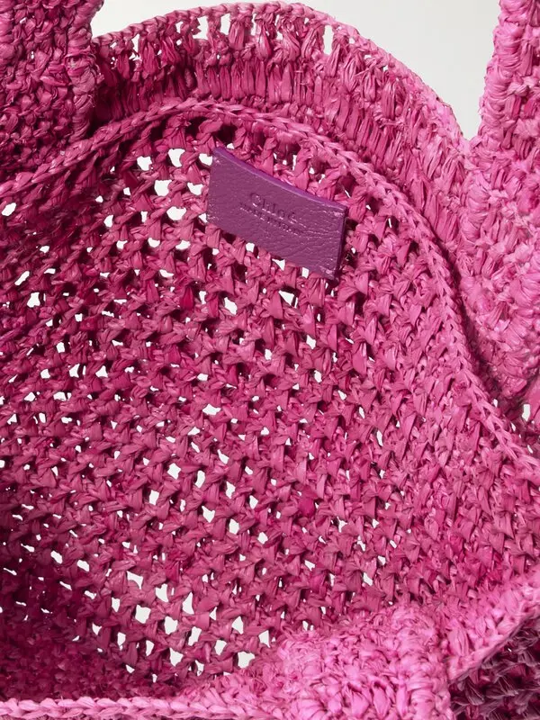 Chloé Raffia Tote - Pink