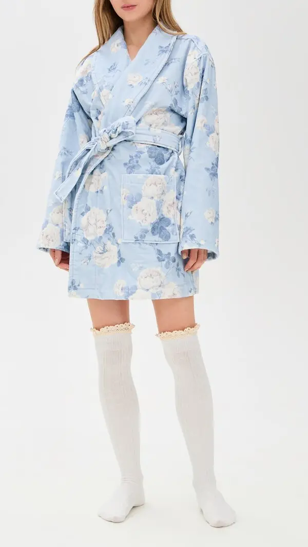 LoveShackFancy Indie Robe - Whisper Blue
