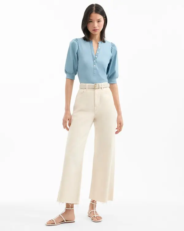 Veronica Beard Jane Leather Belt In White - 20% Off 