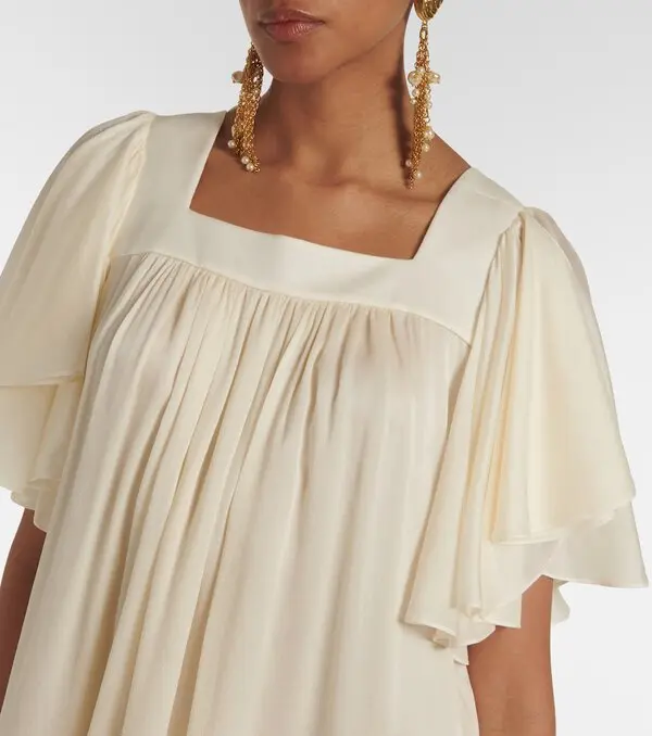 Chloé Ro33 Silk Minidress - White