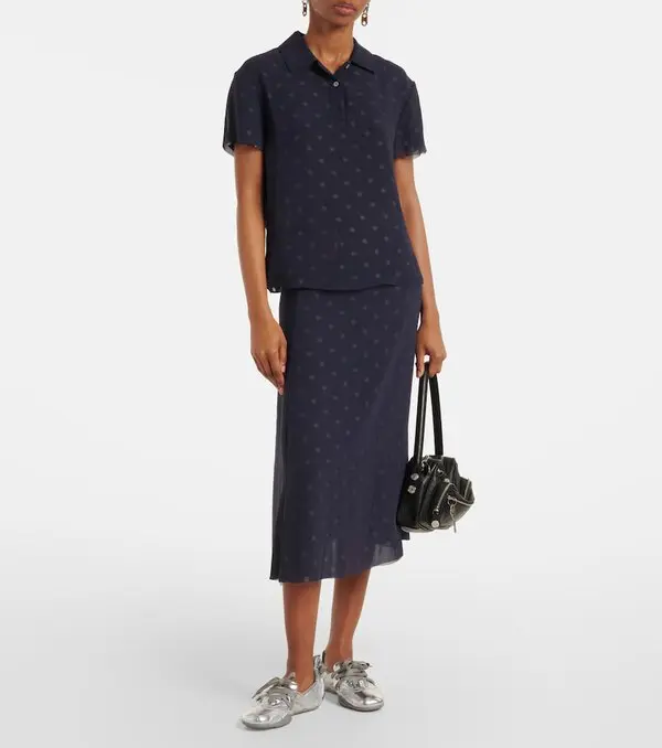 Acne Studios Metallic Leather Flats - Silver