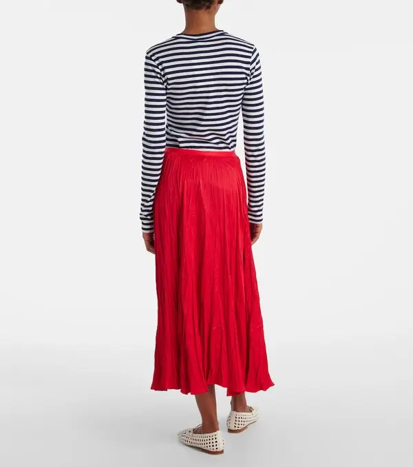 Polo Ralph Lauren Mid-rise Midi Skirt - Red