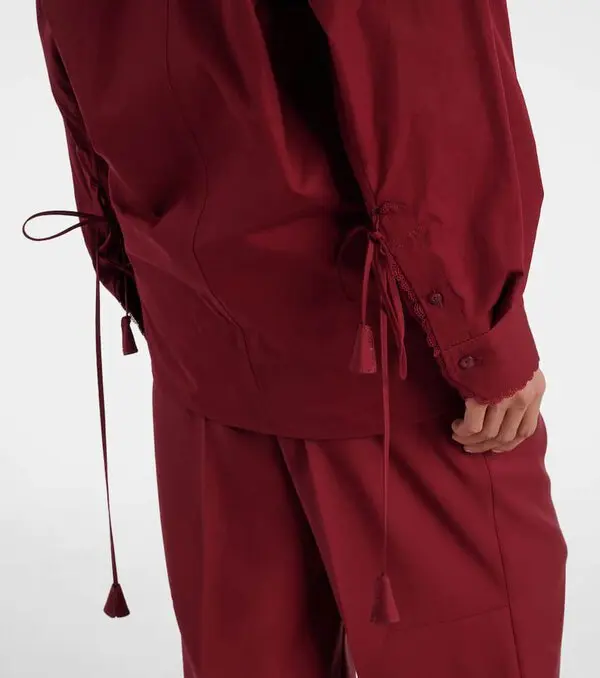 Gucci Lace-trimmed Cotton Poplin Shirt