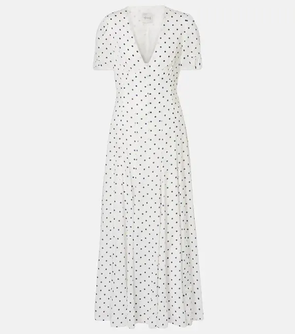 Posse Paloma Polka-dot Maxi Dress - Blue