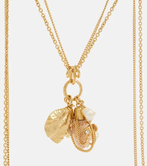 Chloé Shells Embellished Pendant Necklace