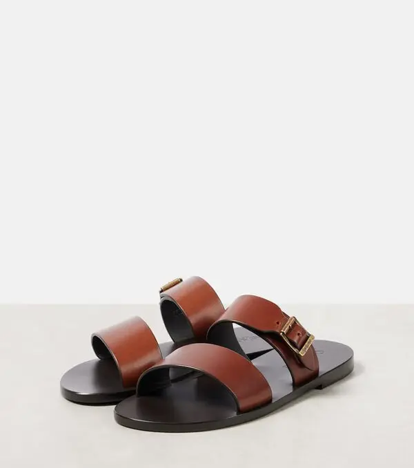 Saint Laurent Ios Leather Slides