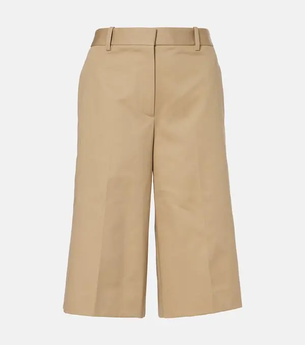 NILI LOTAN Erza Cotton Shorts - Beige