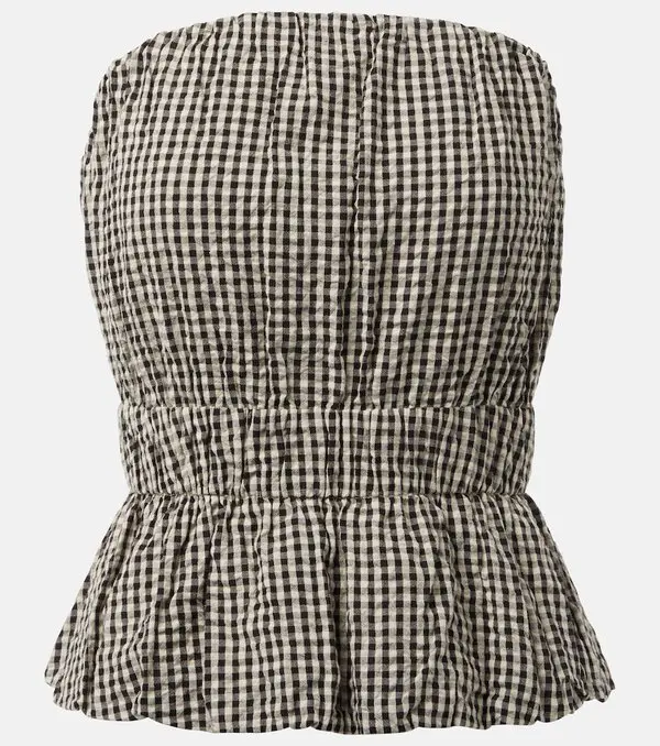 Posse Aurelia Gingham Top - Black