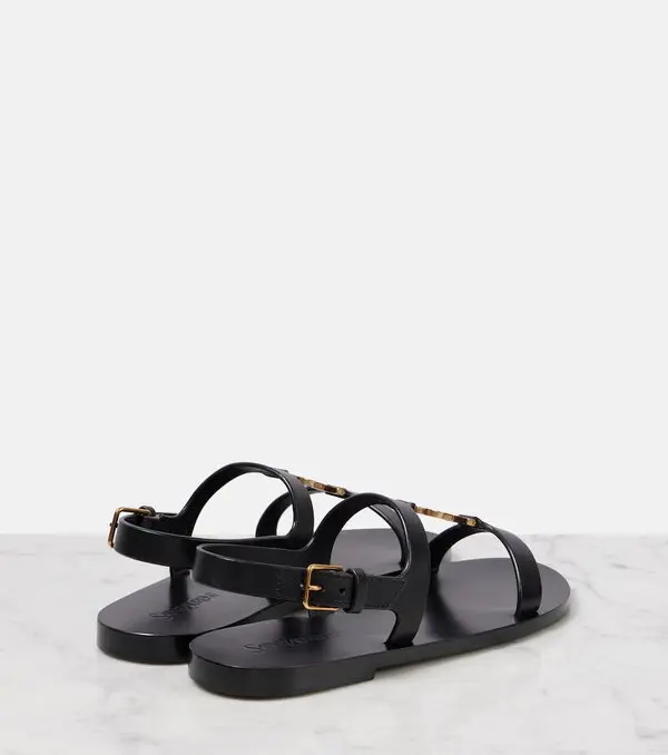 Saint Laurent Cassandra Leather Sandals