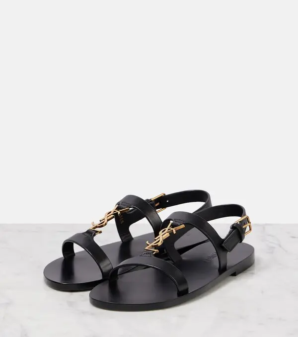 Saint Laurent Cassandra Leather Sandals